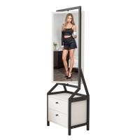 China Floor standing mirror closet with drawers for sale