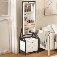 China Floor standing mirror closet with drawers for sale