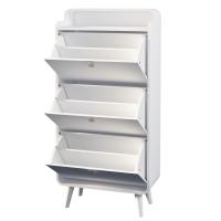 China Tri-amine flip shoe cabinet with shoe rack for sale