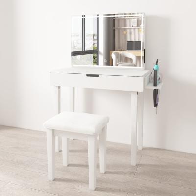 China Large Storage Space Wooden White Dressing Table In The Bedroom for sale