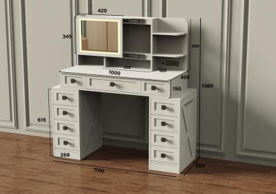 China LED light Makeup Dressing Tables Set With Mirror for sale