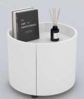 China White curved Bedside Table with drawer for sale