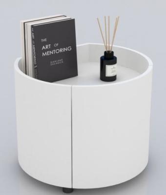 China White curved Bedside Table with drawer for sale