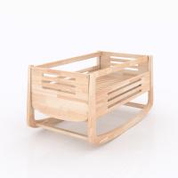 China Finger Joint Rubber wood adjustable baby bed for sale