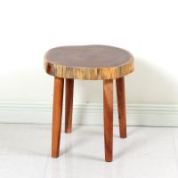 China Knock Down Package 46cm Height Walnut Solid Wood Stool for sale