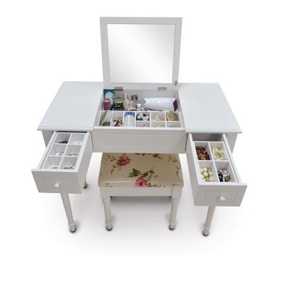 China KD Package 74.5cm height Lockable Printed Makeup Dressing Tables for sale