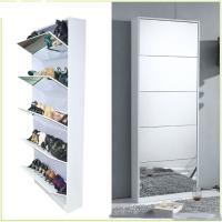 China Large-Capacity Shoe Cabinet With Full-Length Mirror For Apartment for sale