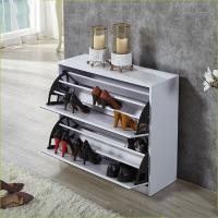 China Knock Down Package Floor Standing 73inch Mirrored Shoe Cabinet for sale