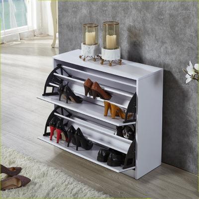 China Knock Down Package Floor Standing 73inch Mirrored Shoe Cabinet for sale