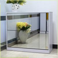 China Knock Down Package Floor Standing 73inch Mirrored Shoe Cabinet for sale