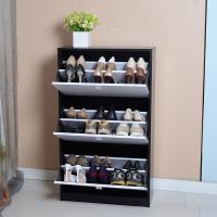 China Living Room Black 105cm Solid Wood Shoe Rack for sale