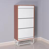 China Three Layer Reversible 25 Pairs MDF Shoe Wooden Cabinet for sale