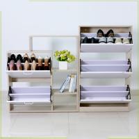 China KD package Drawable 93cm Oak Wooden Shoe Rack Cabinet for sale