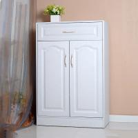 China White One Drawer 20 Pairs 1.2M Solid Wood Shoe Cabinet for sale