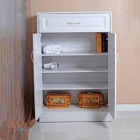 China White One Drawer 20 Pairs 1.2M Solid Wood Shoe Cabinet for sale