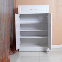 China White One Drawer 20 Pairs 1.2M Solid Wood Shoe Cabinet for sale