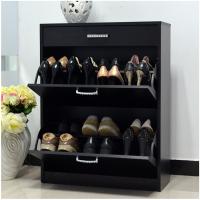 China Three Door 12KG 80cm height Wood Shoe Organizer Cabinet for sale
