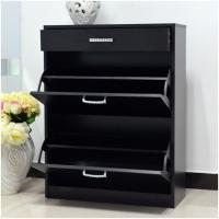 China Three Door 12KG 80cm height Wood Shoe Organizer Cabinet for sale