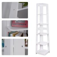 China 190CM Trapezoidal 5 Story Corner Ladder Bookshelf for sale