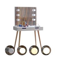China Shipping from U.S. warehouse-3mm Mirro 3000k LED Bulb Makeup Dressing Tables With USB Port for sale