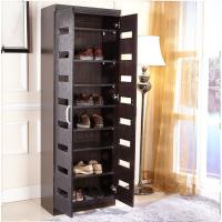 China 1.73M 8 Layers MDF Mirrored Shoe Cabinet With Ventilation Holes for sale