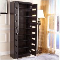 China 1.73M 8 Layers MDF Mirrored Shoe Cabinet With Ventilation Holes for sale