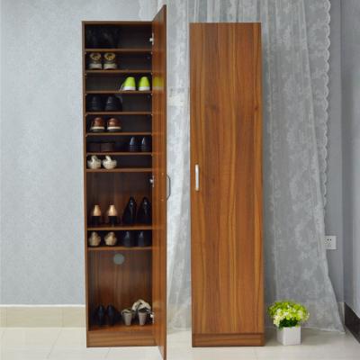 China Multi Layer 20 pairs Brown Removable Mirrored Shoe Cabinet for sale