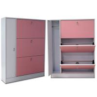 China Pink Umbrella Storage Adjustable MDF Mirrored Shoe Cabinet for sale