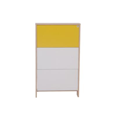 China Yellow Flip Design 107cm 18KG Wood Shoe Organizers for sale