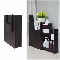 China ABS Pulley E1 MDF Board 58cm Height Wooden Bathroom Storage for sale