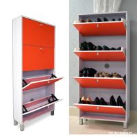 China KD Packaging 23KG Red Wooden 4 drawers Mirrored Shoe Cabinet for sale