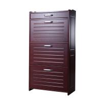 China Three Layer European 120*63*30cm Melamine MDF Mirrored Shoe Cabinet for sale