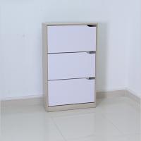 China Melamine MDF Mirrored Shoe Cabinet for sale