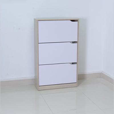 China Melamine MDF Mirrored Shoe Cabinet for sale