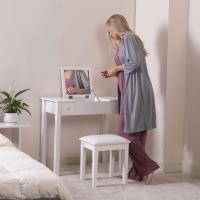 China Shipping from U.S. warehouse-NC Painting E1 MDF Board Venetian Mirror Makeup Dressing Tables for sale