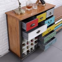 China MDF Board 108cm Height European Retro Drinks Storage Living Room Cabinet for sale
