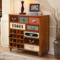 China MDF Board 108cm Height European Retro Drinks Storage Living Room Cabinet for sale