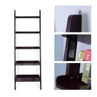 China Vertical MDF Oblique Solid Wooden Home Bookshelf 0.12CBM for sale