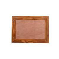 China Finger Joint Teak Wood Wall-Mounted Bevel Smart Design Glass Fancy Mirror for sale