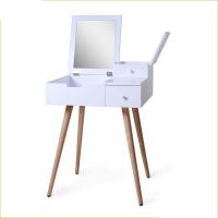 China MDF Board 34cm Height Make Up Wooden Table With Mirror for sale