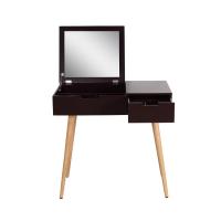 China EU MDF Make Up Wooden Table 0.12m3 CBM With Mirror for sale