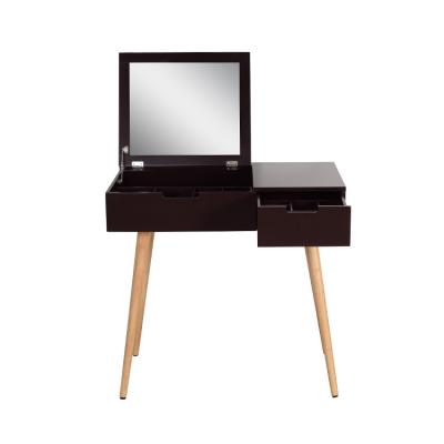 China EU MDF Make Up Wooden Table 0.12m3 CBM With Mirror for sale