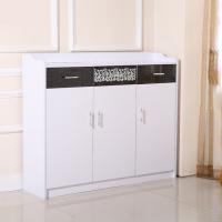China Melamine MDF Wood Shoe Cabinet Cabinet 3 Doors 100cm Height for sale