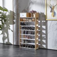 China ODM 7 Layer MDF NC Painting Wooden Storage Rack 140cm Height for sale