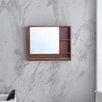 China Removable Hanger 3mm Thick Bathroom Makeup Mirror Rubber Wood for sale