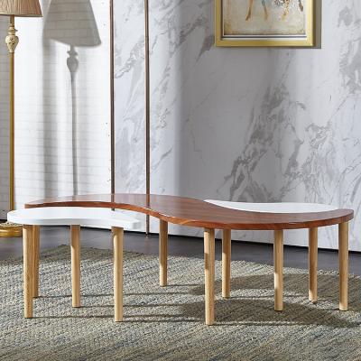 China Detachable Solid Wood Coffee Tables E1 MDF With Stitching Design for sale