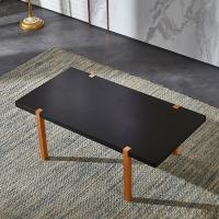 China Minimalist Style 23.62in E1 MDF Black Coffee Table For Living Room for sale