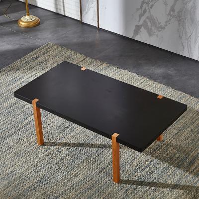 China Minimalist Style 23.62in E1 MDF Black Coffee Table For Living Room for sale