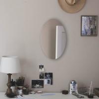 China Used In Bathrooms Toilets And Bedrooms Oval Frameless Wall-Mounted Makeup Mirror for sale
