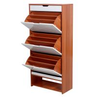 China 3 Layer Height 147cm Color Matching Shoe Cabinet MDF Melamine for sale